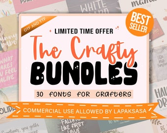 Font Bundles Cute Font Handwriting Font Commercial Use - Etsy