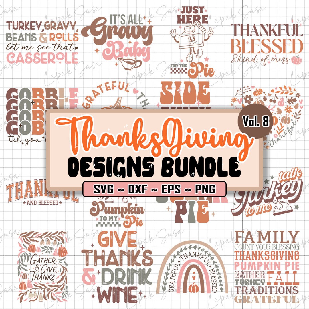 Thanksgiving Svg Bundle, Thankgiving Svg, Fall Svg, Gobble SVG ...