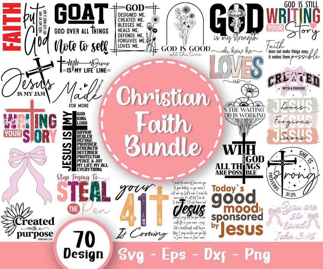 Christian Faith SVG Bundle, Christian Svg, Scripture Svg, Bible Verse ...