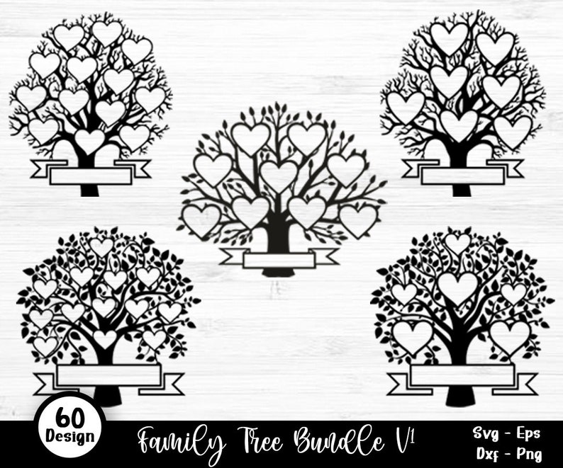 Family Tree Svg Bundle, 2-20 Members Family Svg, Family Reunion Svg ...
