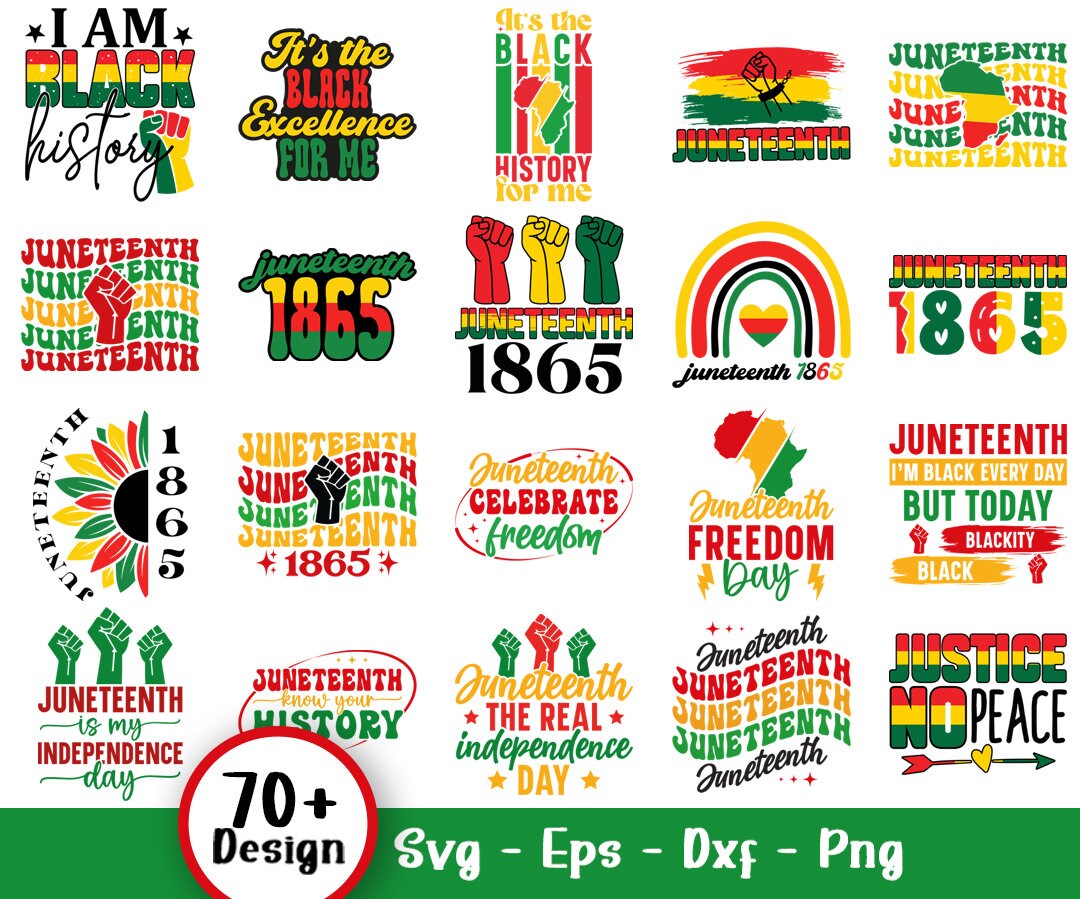 Juneteenth Svg Bundle, Free-ish Svg, Black History Png, Juneteenth is ...