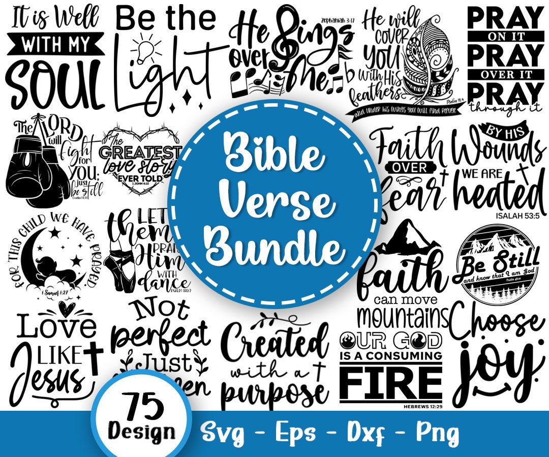 Bible Verse Svg Bundle, Christian Svg, Religious Svg, Scripture Svg ...