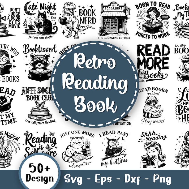 Book Reading Svg - Etsy