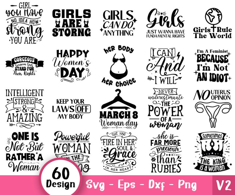 Girl Power Svg Bundle, Girl Leader Svg, Boss Babe Svg, Girl Boss Svg ...
