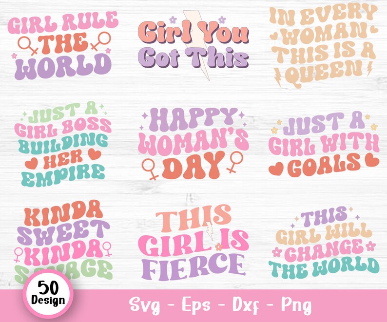Girl Power Svg Bundle, Girl Leader Svg, Boss Babe Svg, Girl Boss Svg ...