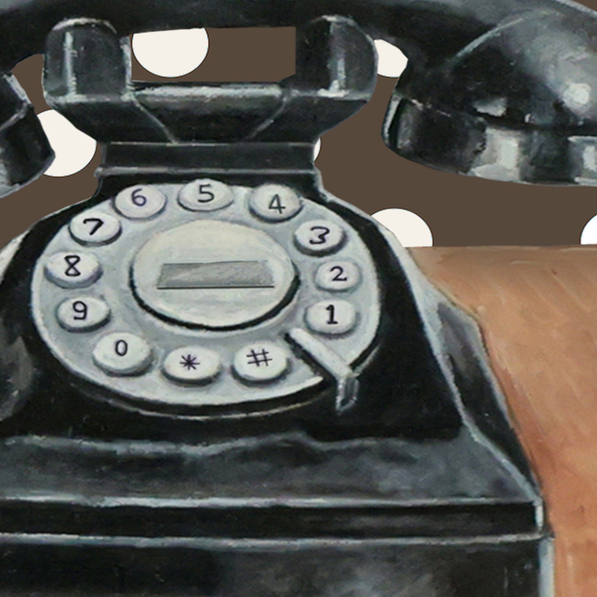 Vintage Telephone Art Print – Retro Black Phone Design - Etsy