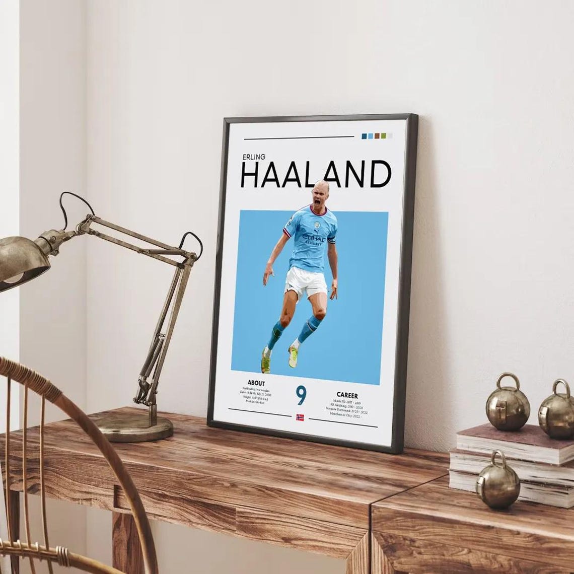 Erling Haaland Poster, Manchester City Poster, Matt Poster, Haaland ...
