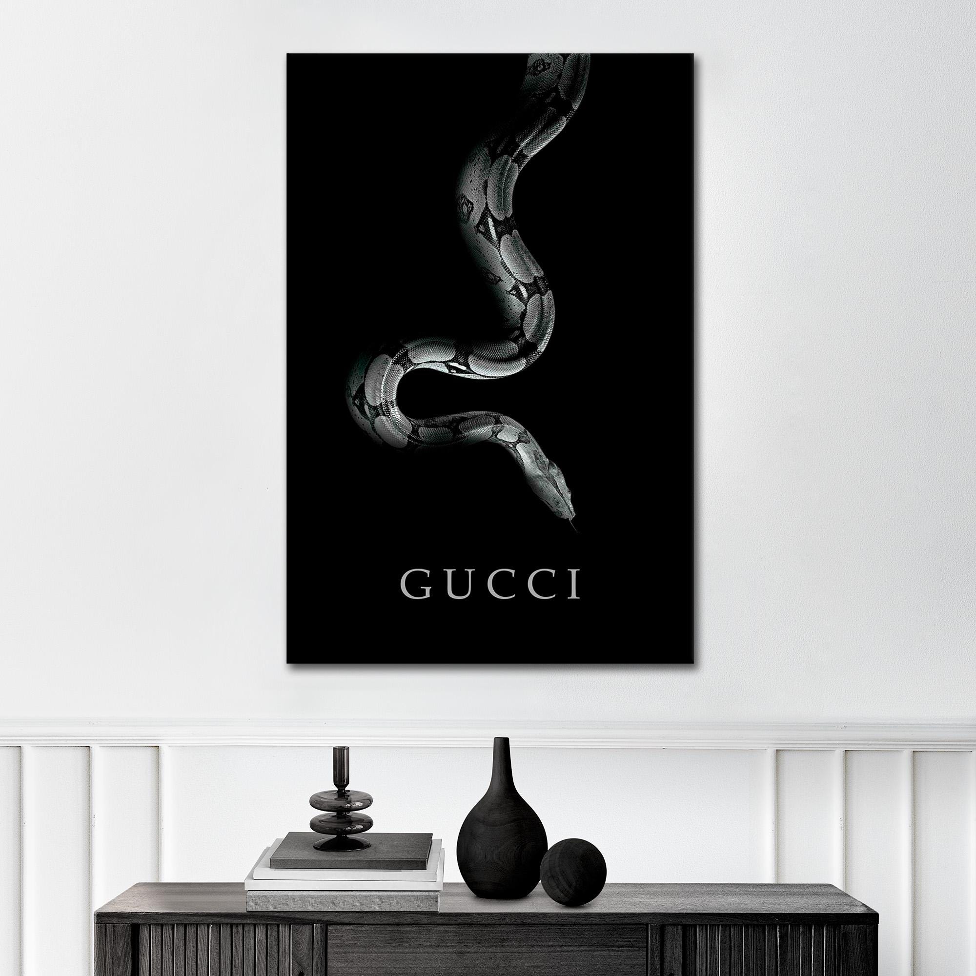 A2 70x100 Cm., Black Gucci Snake Poster, Black Photo Poster, Vintage ...