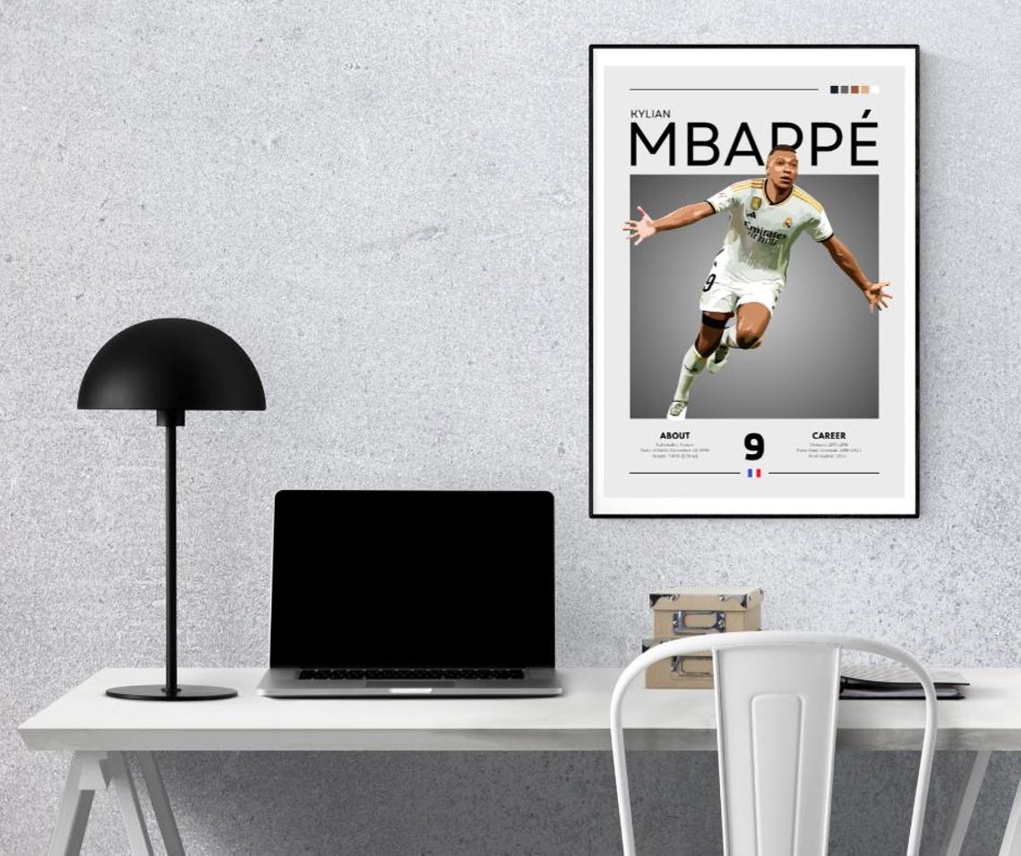 Kylian Mbappe Real Madrid Victory Poster, France Footballplayer, Soccer ...