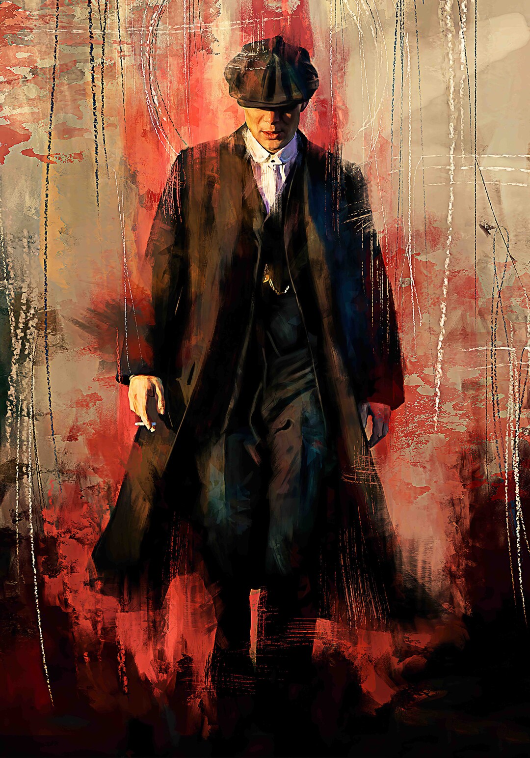 Thomas Shelby Art Poster: Peaky Blinders Graphic Print (100x140 Cm) - Etsy