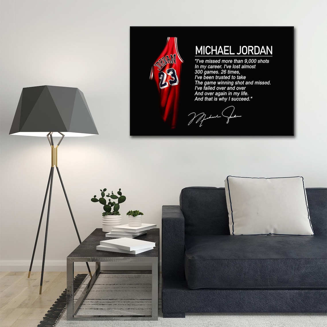 Michael Jordan Poster: Chicago Bulls NBA Art Print With Quote - Etsy
