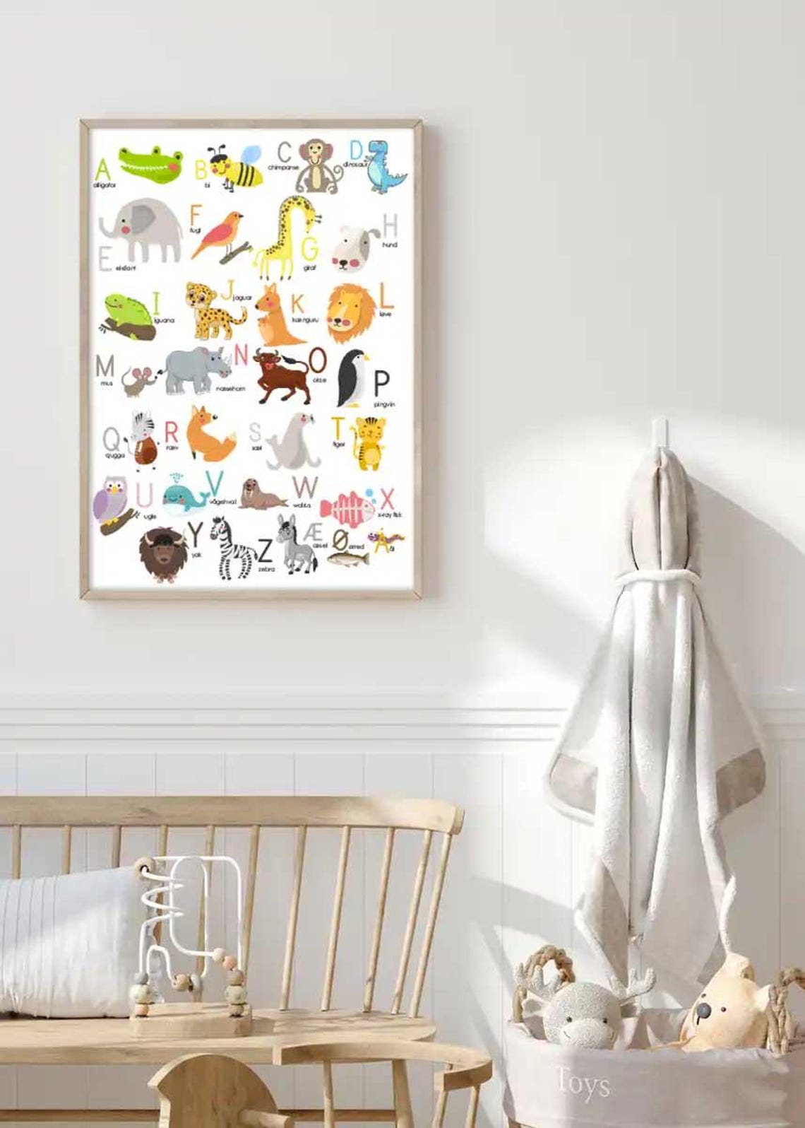 ABC of Denmark in DANISH | Colorful Alphabet Poster | Nordic Art Print ...