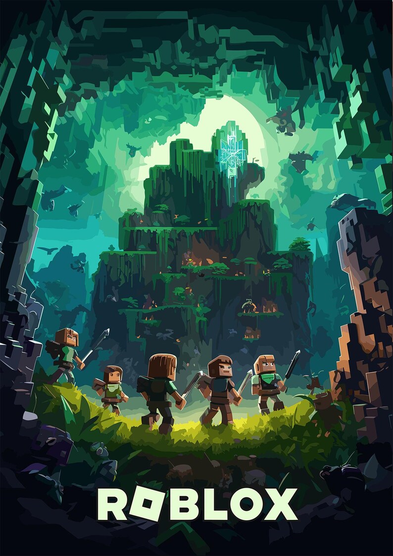 Roblox Poster, Fan Gift, Video Game Poster, Gaming Room Decor, Gamer ...