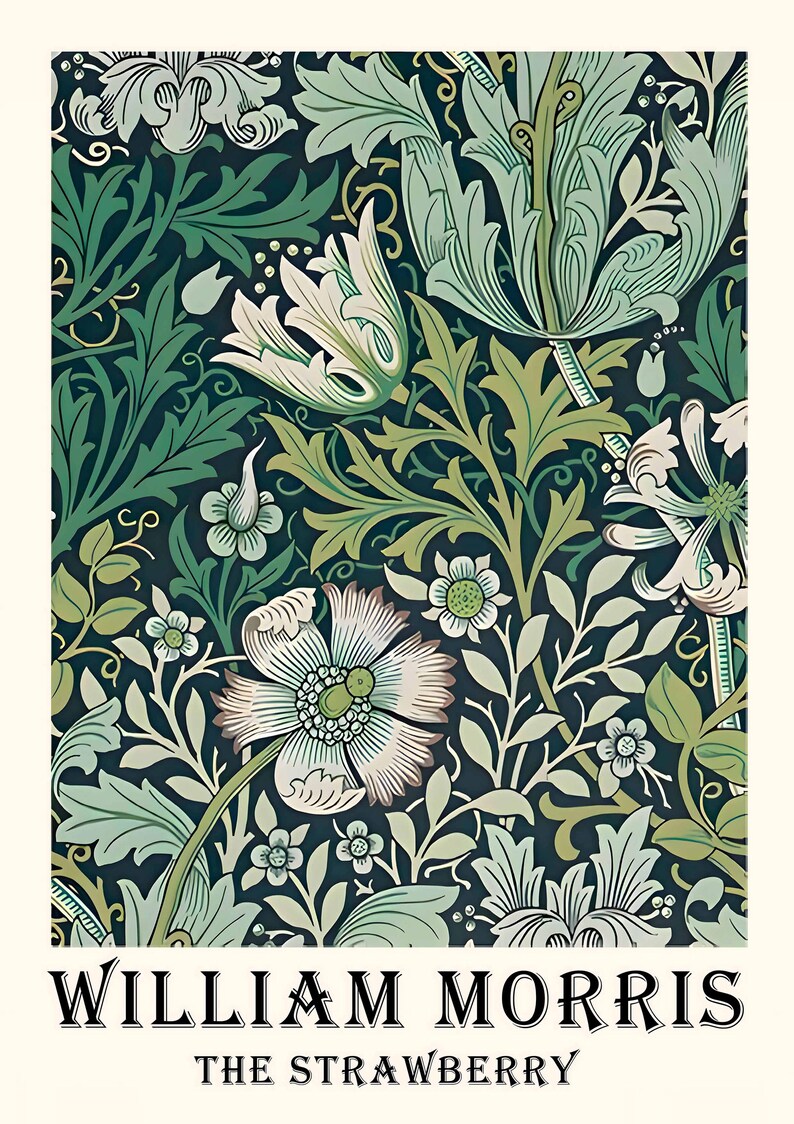 William Morris Green Poster, Morris Art Poster, Trendy Morris Poster ...