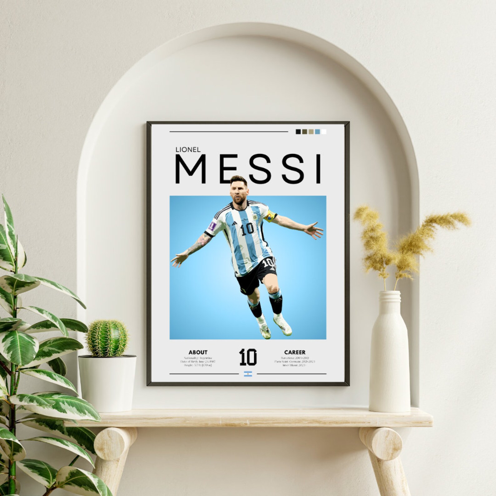 Lionel Messi Argentine Poster, Messi Poster, the Goat Poster, Matt ...