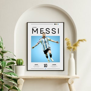 Lionel Messi Argentine Poster, Messi Poster, the Goat Poster, Matt ...