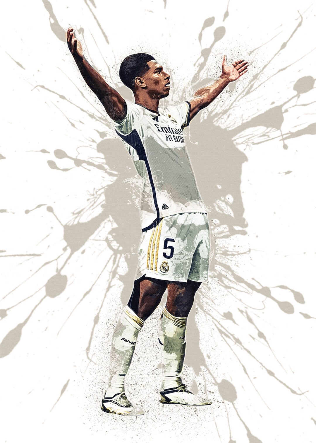 Jude Bellingham VICTORIOUS Poster, Real Madrid, Champion, Matt Poster ...