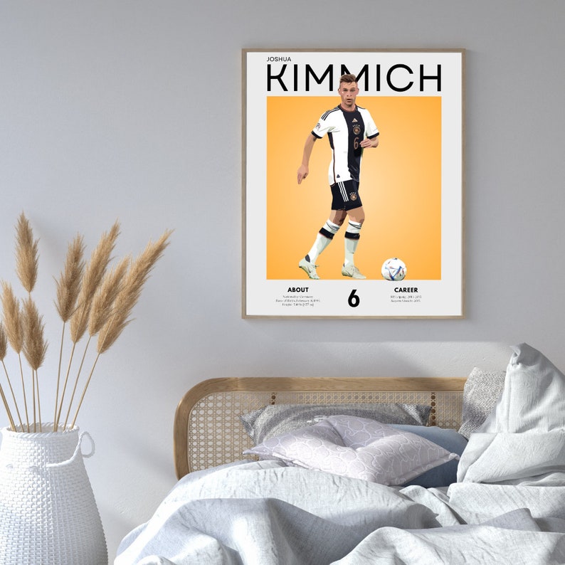 JOSHUA KIMMICH Germany Poster, AC Milab Poster, Soccer Poster, Kimmich ...