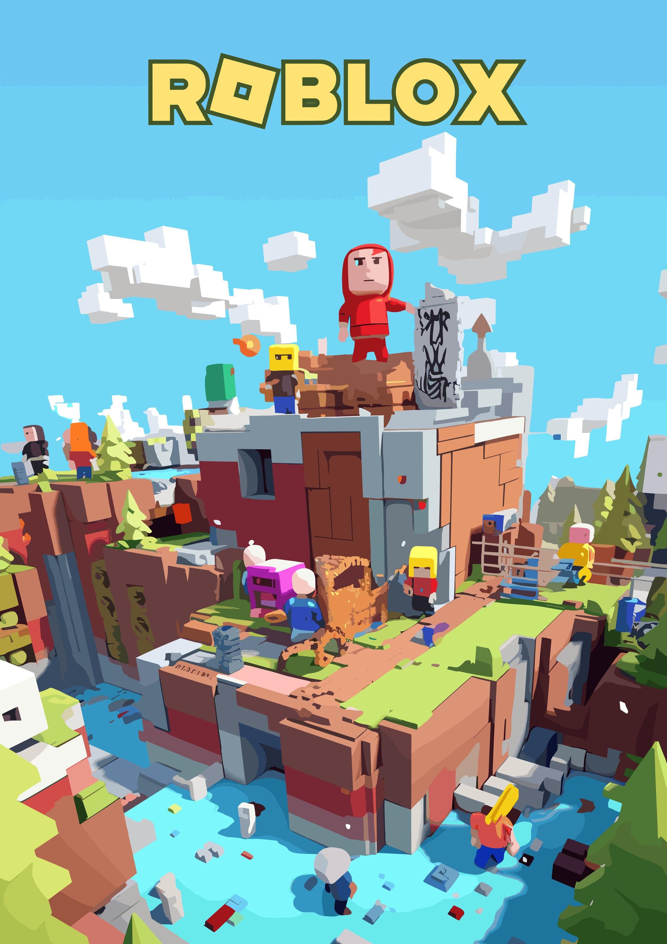 A4-100x140 Cm. Roblox Poster, Roblox Fan Gift, Roblox Print, Video Game ...