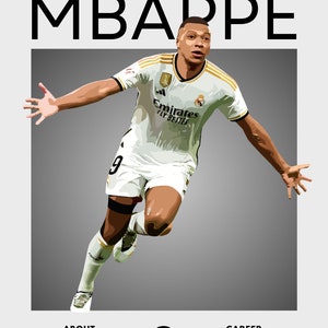 Kylian Mbappe Real Madrid Victory Poster, France Footballplayer, Soccer ...
