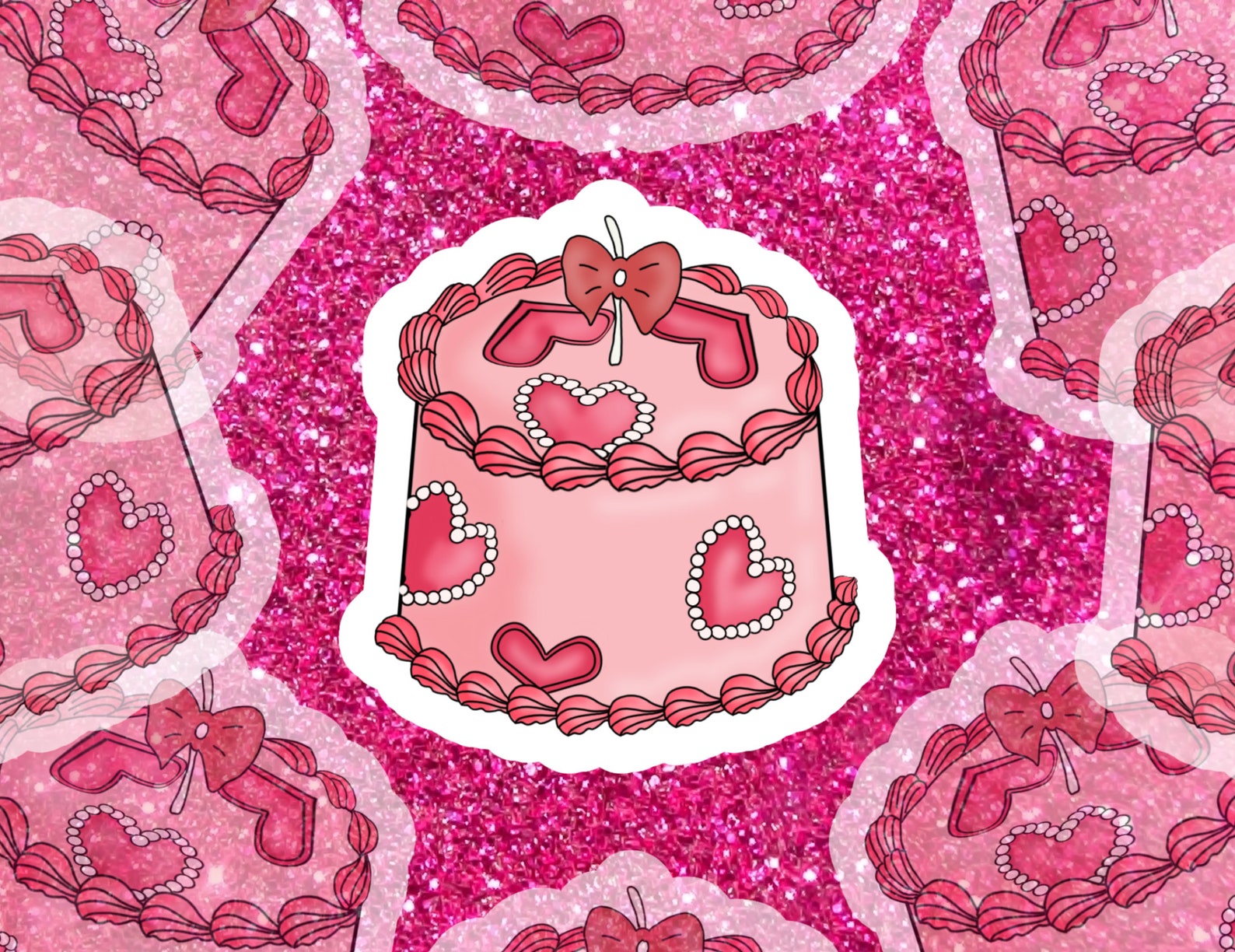 Cake Digital Sticker Printable Sticker Cute Art Small - Etsy
