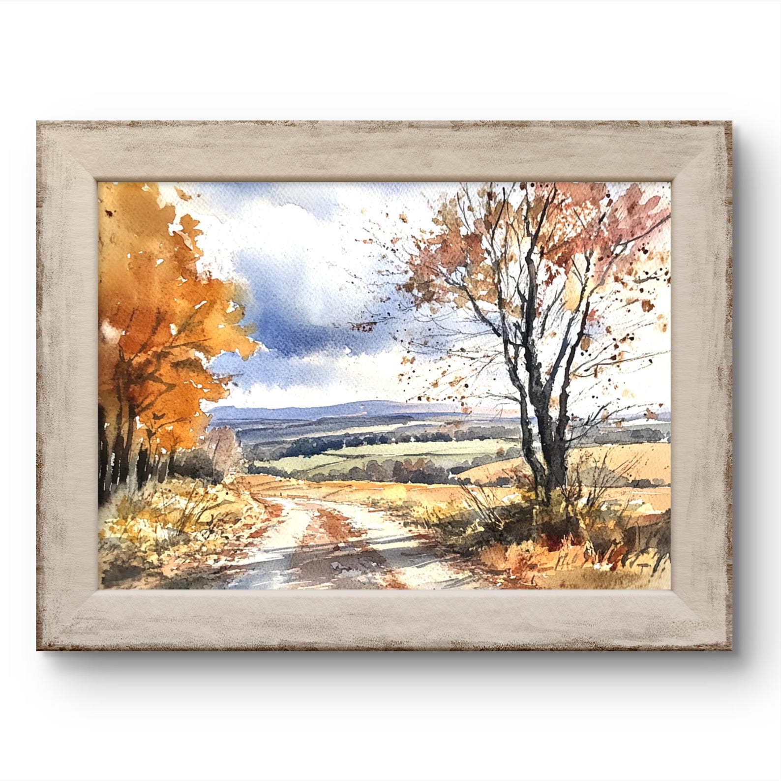 Autumn Landscape Art Print Fall Wall Decor Fall Trees Wall Art Country ...