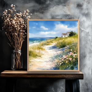 Cape Cod Art Print Seaside Wall Art Beach Scene Art Dune Path Summer ...