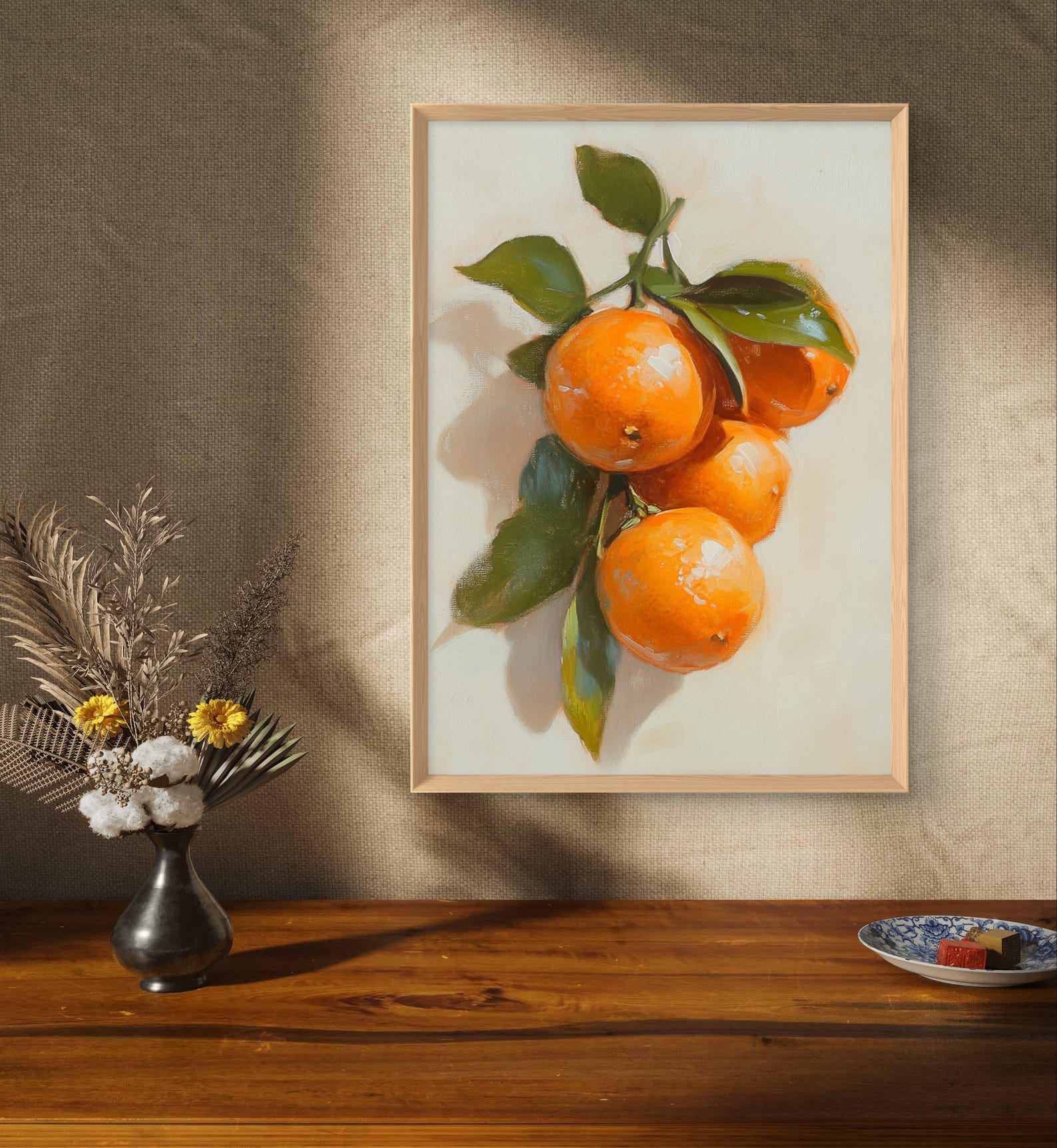 Mandarin Art Print Orange Tree Wall Art Citrus Wall Decor Kitchen Wall ...