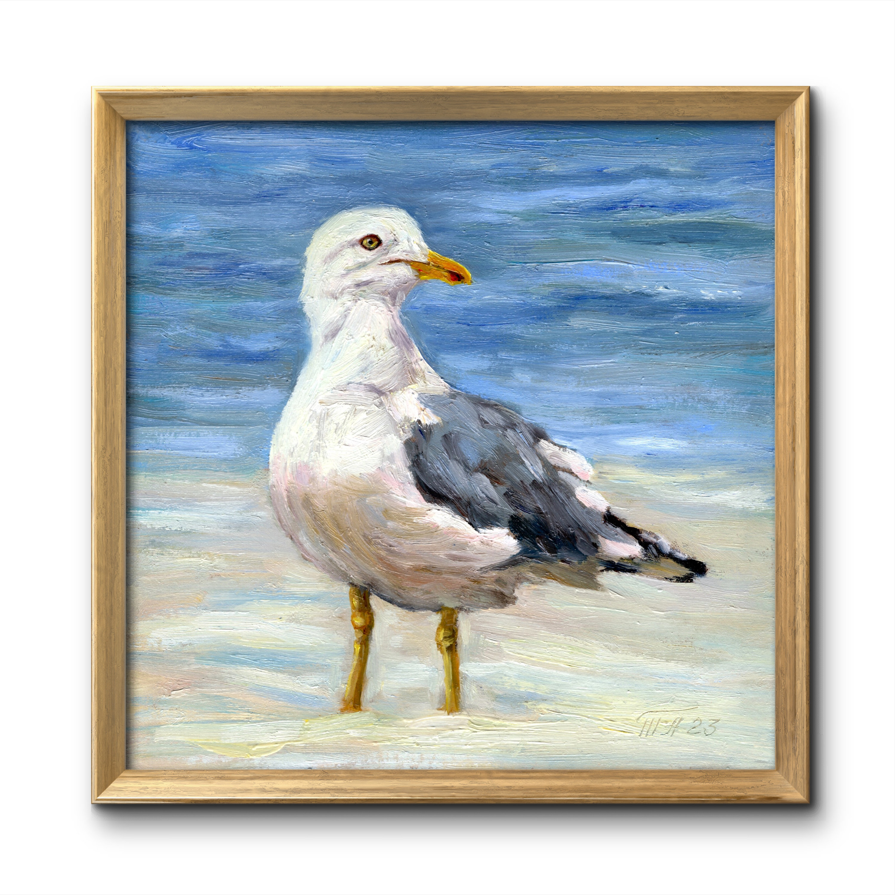 Seagull Painting Fine Art Print Coastal Wall Art Seagull Poster From ...