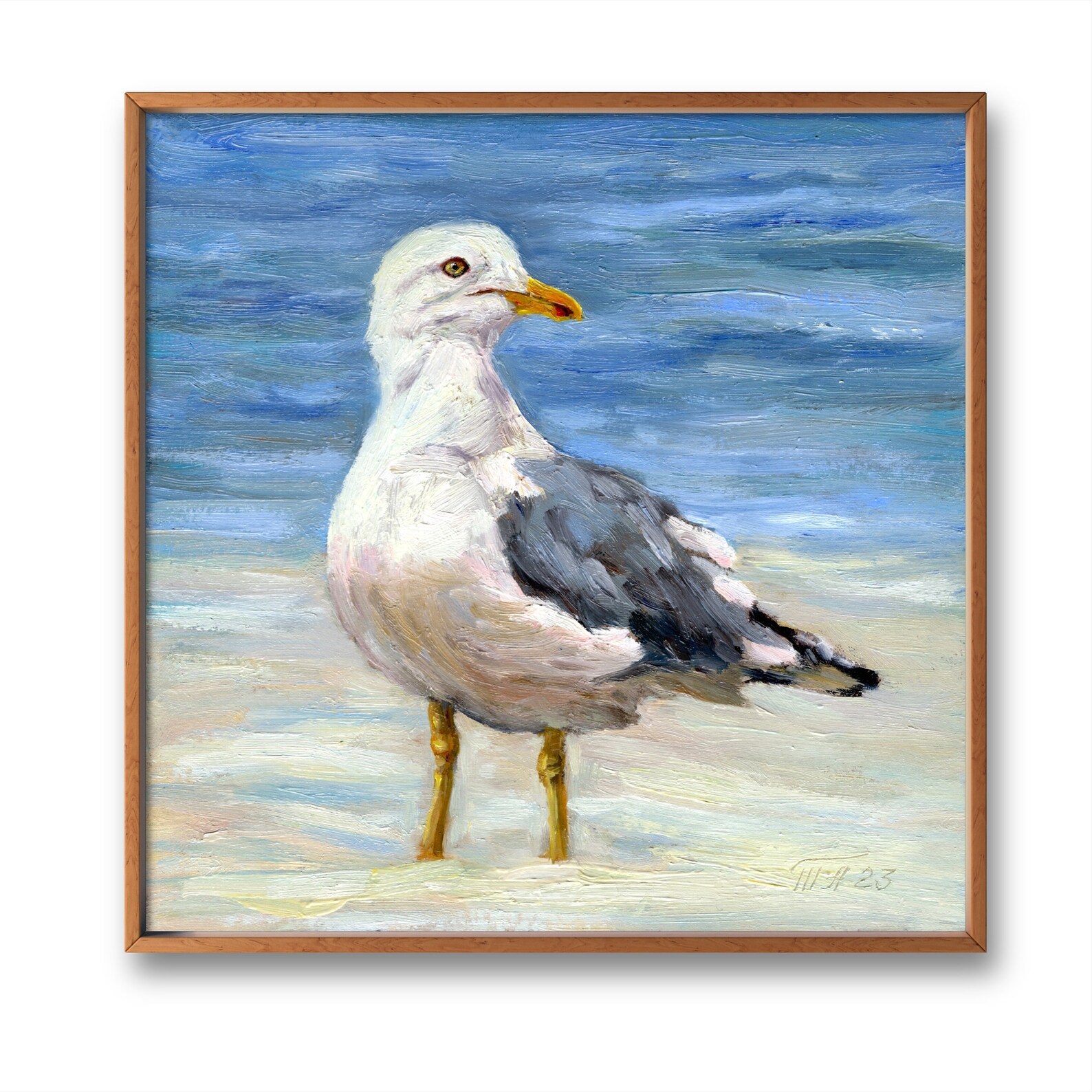 Seagull Painting Fine Art Print Coastal Wall Art Seagull Poster From ...