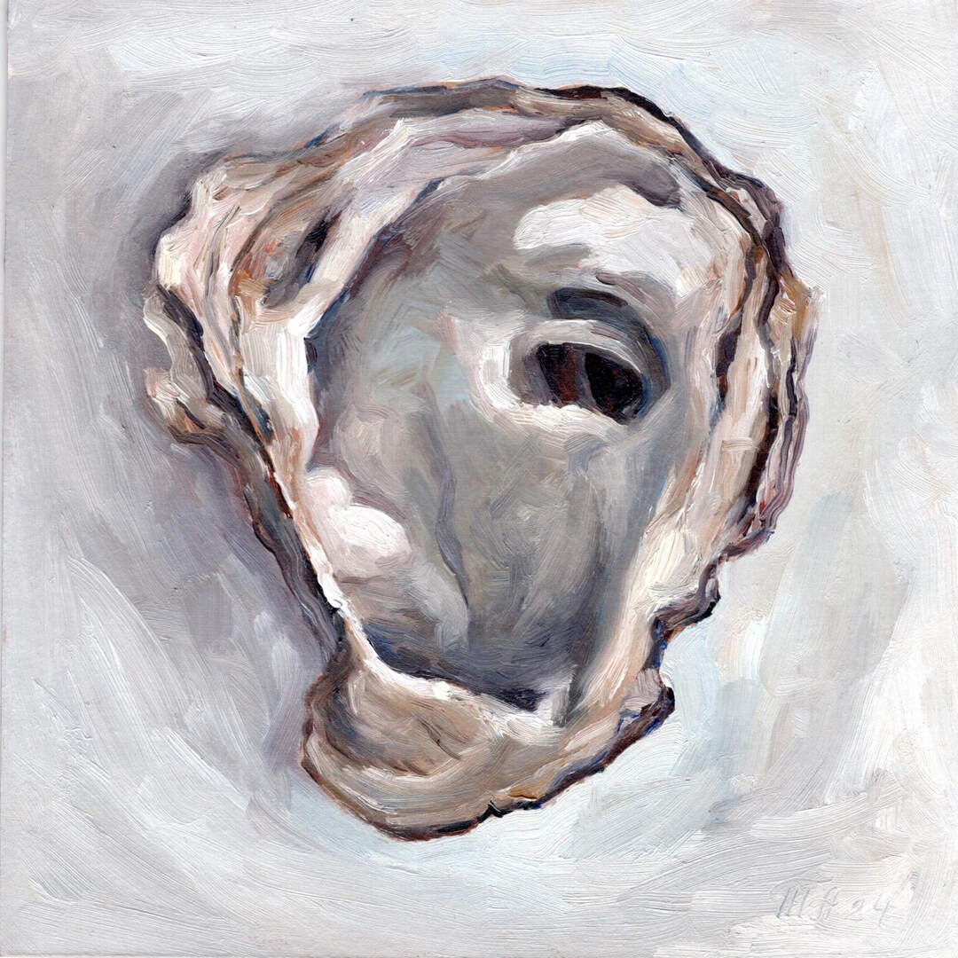 Oyster Shell Art Print Coastal Artwork Neutral Home Decor Poster From ...