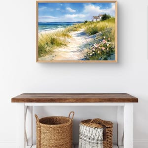 Cape Cod Art Print Seaside Wall Art Beach Scene Art Dune Path Summer ...