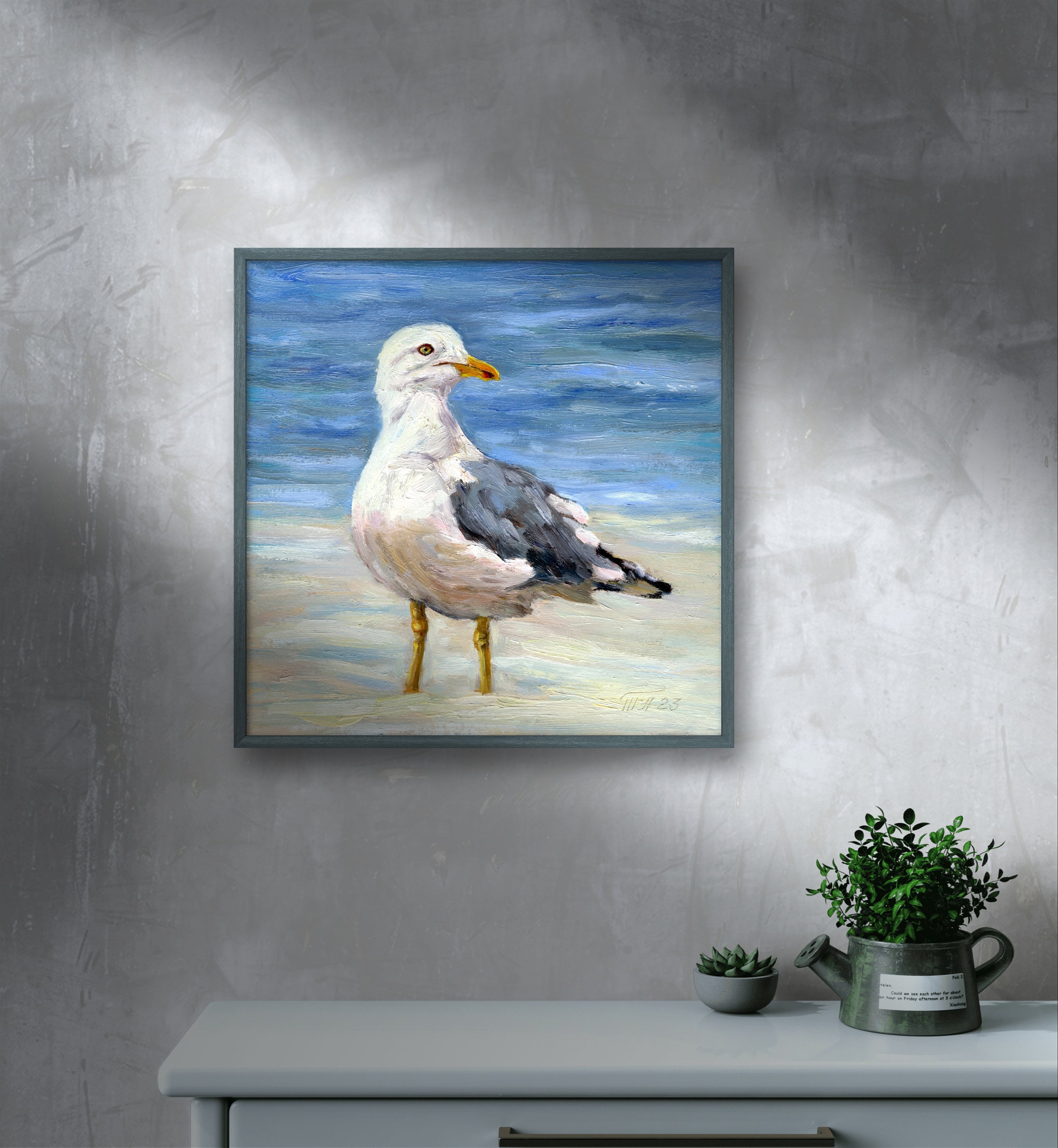 Seagull Painting Fine Art Print Coastal Wall Art Seagull Poster From ...