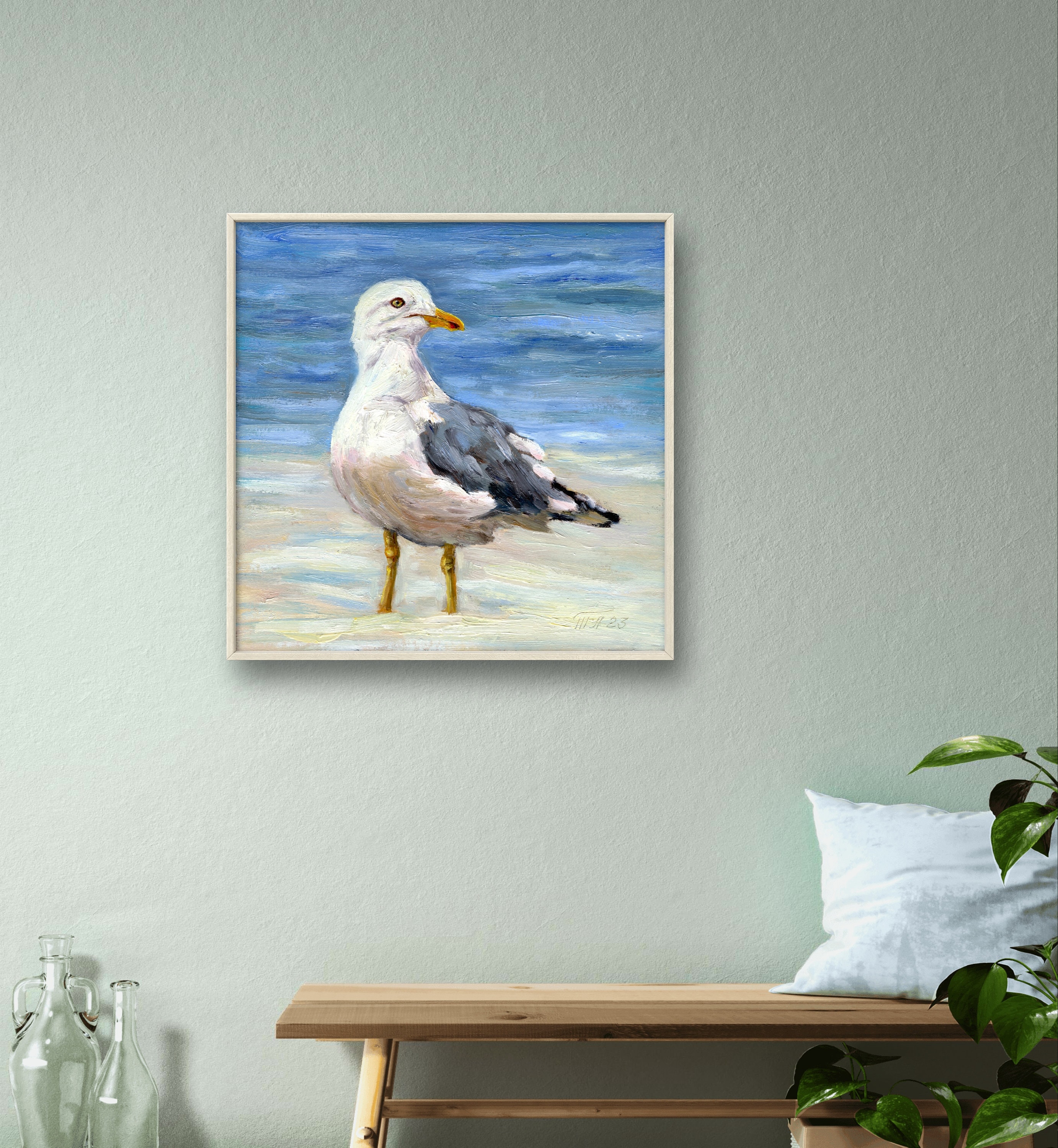 Seagull Painting Fine Art Print Coastal Wall Art Seagull Poster From ...