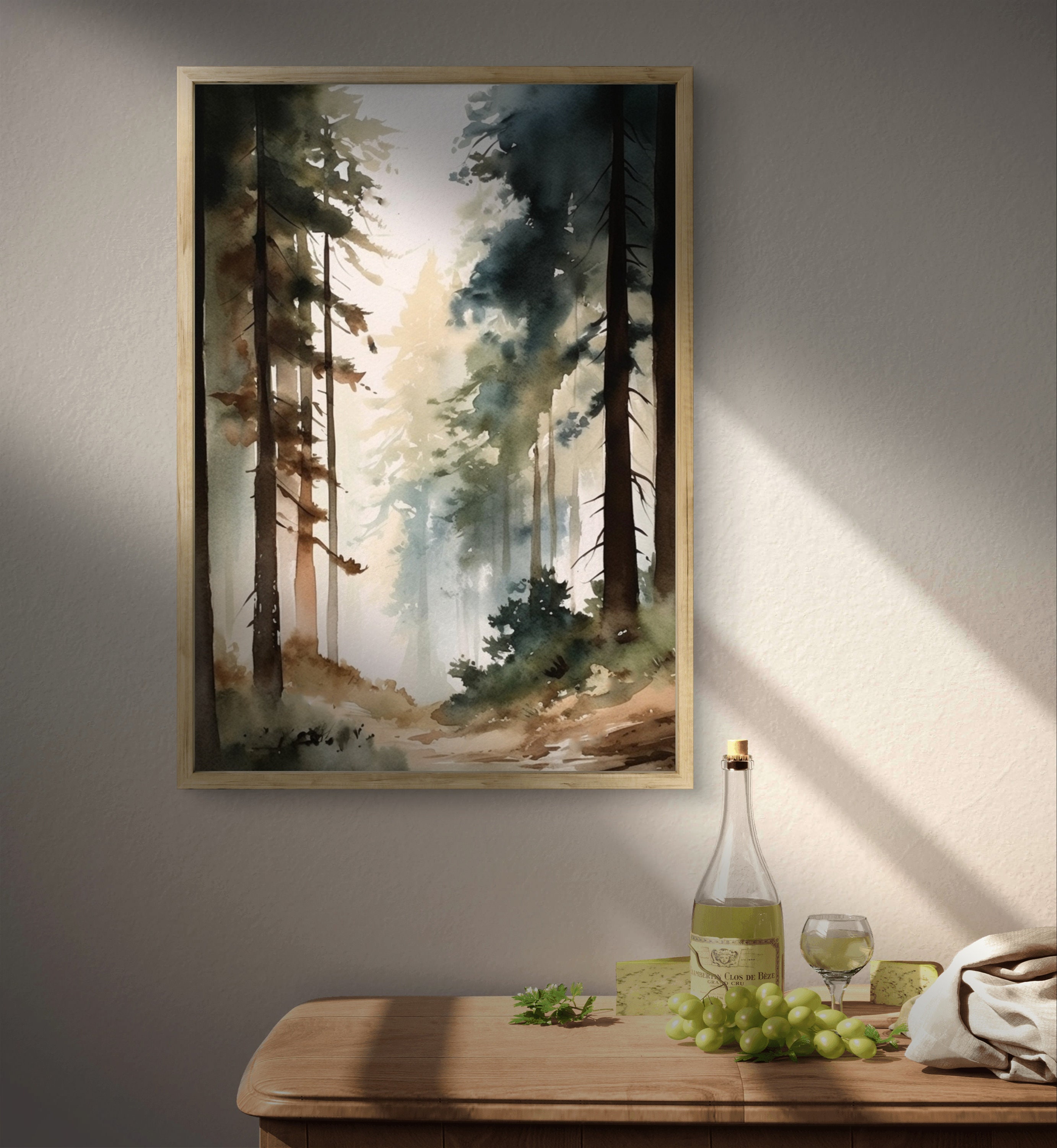 Sequoia National Park Art Print Evergreen Forest Wall Art California ...