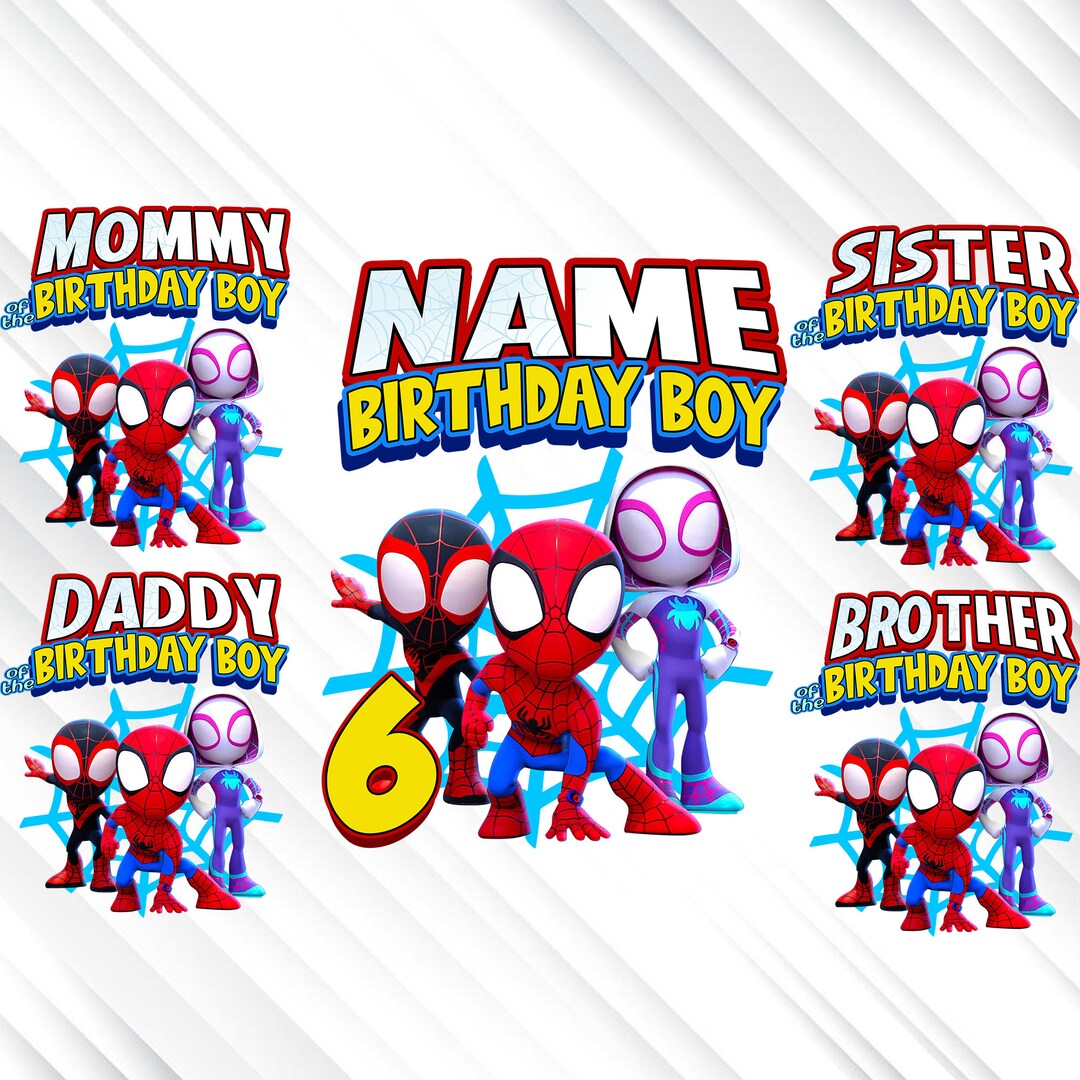 Super Hero Birthday Png Family Matching Birthday Family - Etsy