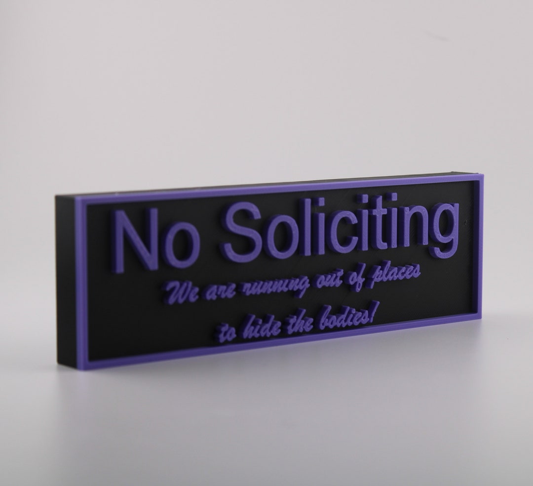 No Soliciting Sign Funny Way to Keep the Solicitors Away - Etsy