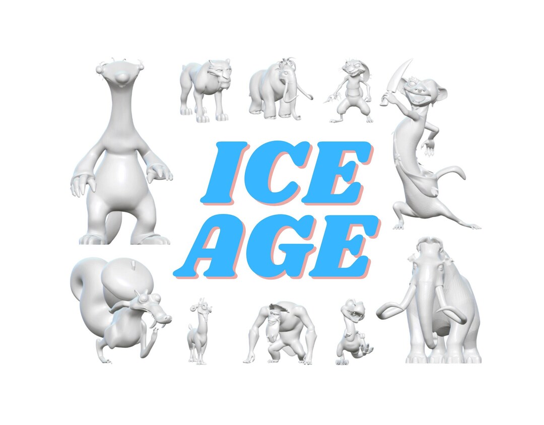 Ice Age Pack 13 Models, 3D print File, STL Pack, High Quality 3D ...