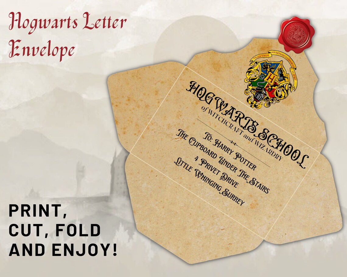 Editable Hogwarts Acceptance Letter Wizard School of - Etsy Canada