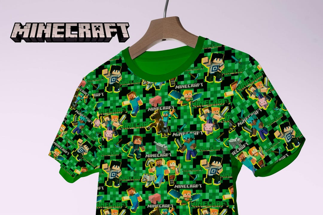 Minecraft Style Seamless Pattern – Digital Pixelated Background for ...