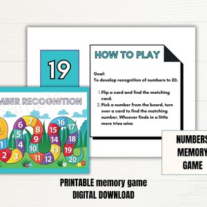 Preschool Numbers Games, Matching Games Preschool Activities for ...