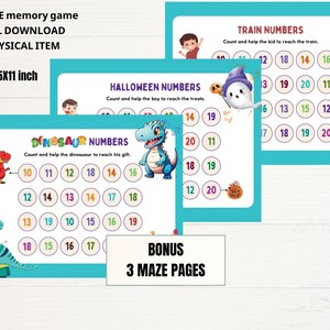 Preschool Numbers Games, Matching Games Preschool Activities for ...