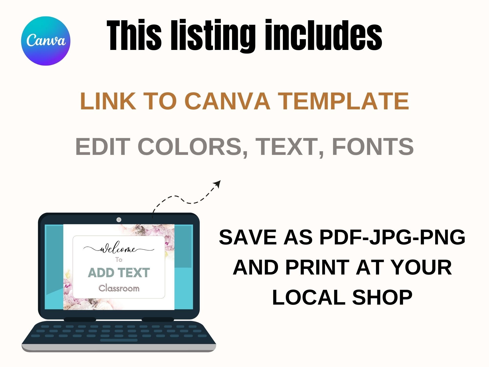 Editable Teacher Door Sign, Template Classroom Sign, Welcome to ...