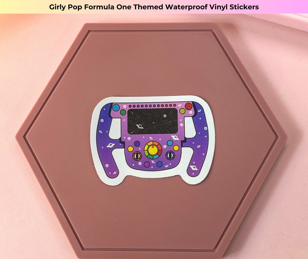 Galaxy Race Car Steering Wheel Sticker - Cute Motorsport Sticker | F1 ...