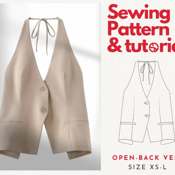 Womens Vest Pattern - Etsy