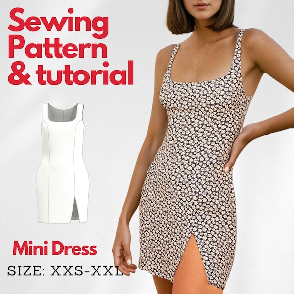 Mini Dress Sewing Pattern - Etsy