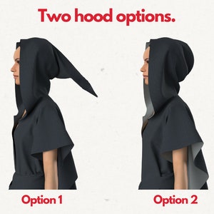 Hooded Cape Sewing Pattern: Medieval Renaissance Cosplay (PDF Pattern ...
