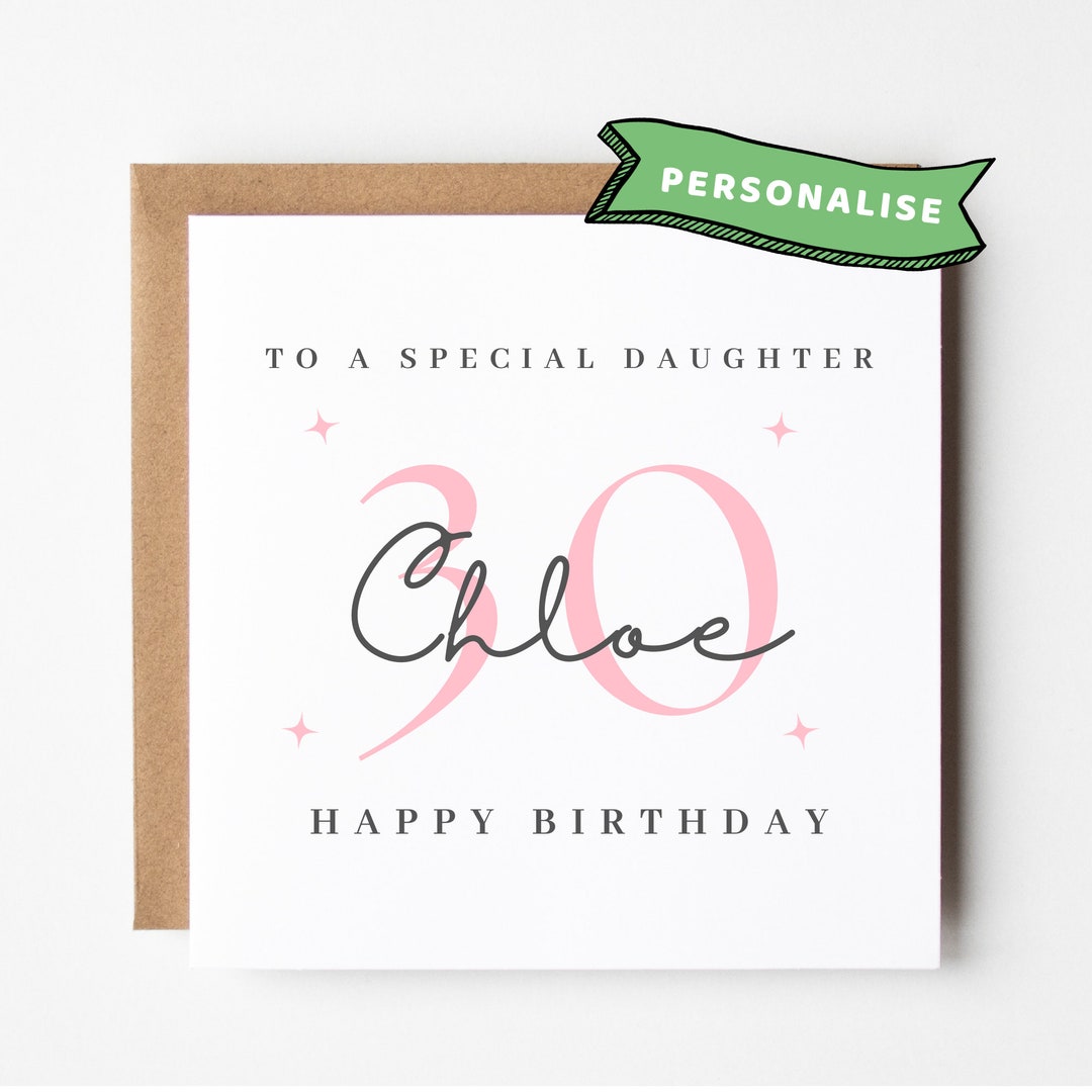 Birthday Card for Daughter 30 Daughter 30th Birthday Card Daughter 30th ...