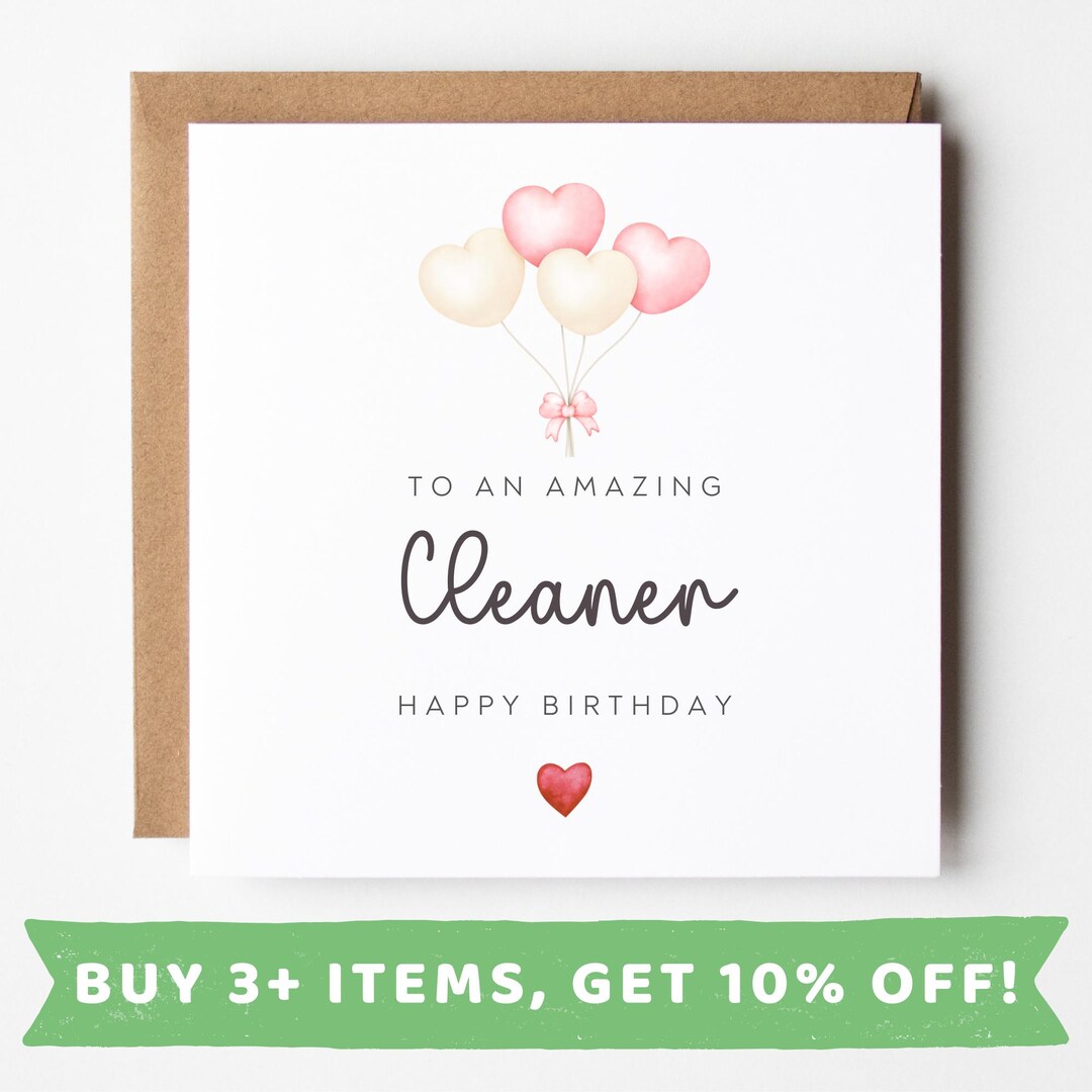 Cleaner Birthday Card Cleaners Birthday Cards Cleaner Birthday Gift ...