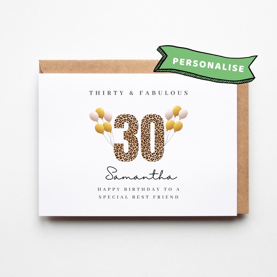 Best Friend 30th Birthday Card Best Friend 30th Birthday Cards Best ...
